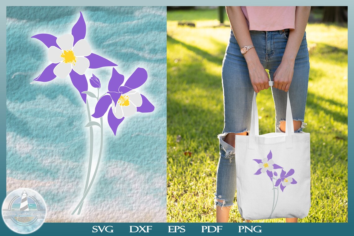 Columbine Flower SVG Files for Cricut Silhouette Dxf Eps Pdf - Etsy