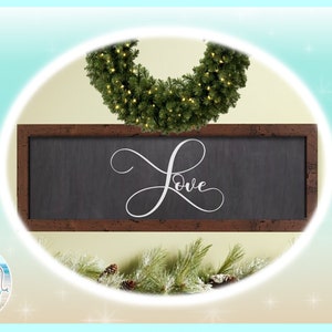 Love Horizontal Wood Sign SVG Files for Cricut Silhouette - Dxf Eps Pdf ...