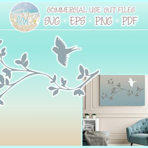 Bird Flying Tree Branch SVG Files for Cricut Silhouette - Dxf Eps Pdf ...