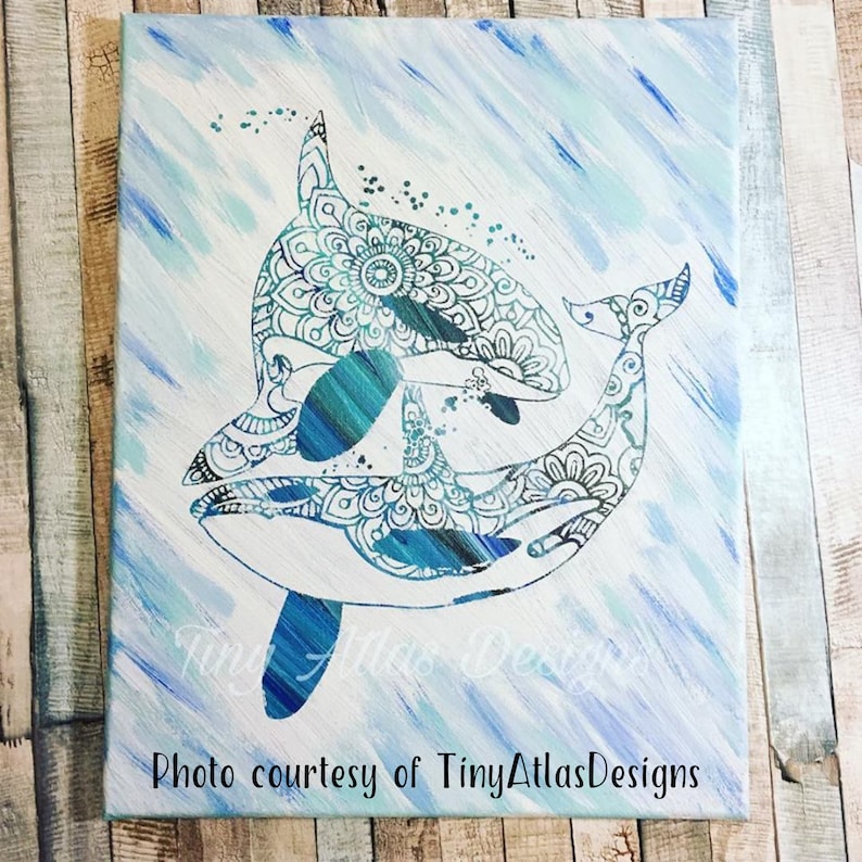 Orca Mandala Zentangle SVG Files for Cricut Silhouette Dxf - Etsy
