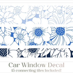 Wildflowers Floral Pattern Car Truck Window Decal SVG Files for Cricut ...