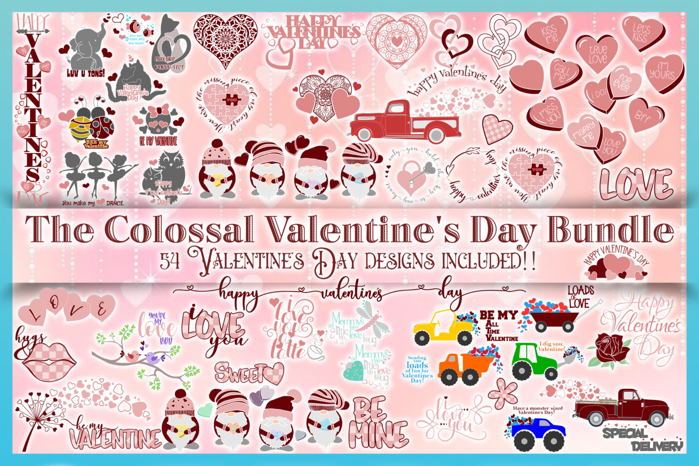 The Colossal Valentines Day Bundle SVG Files for Cricut | Etsy