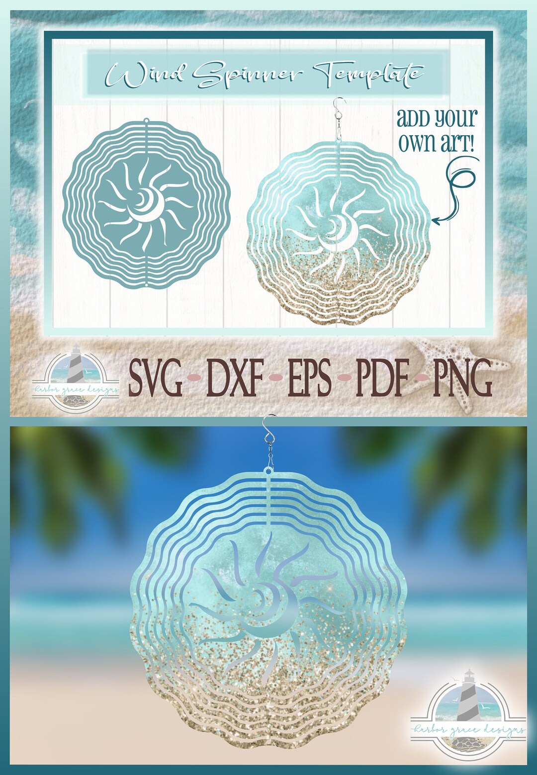 Sun Wind Spinner Template - Windspinner SVG - Hanging Wind Spinners for ...