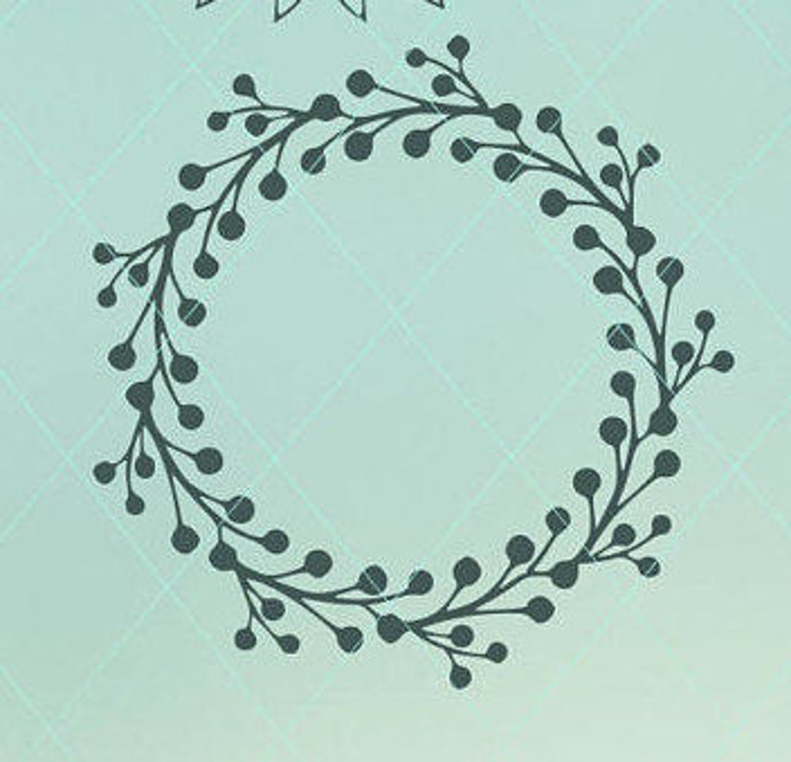 Berry Wreath SVG Files for Cricut Silhouette - Dxf Eps Pdf Png Included ...