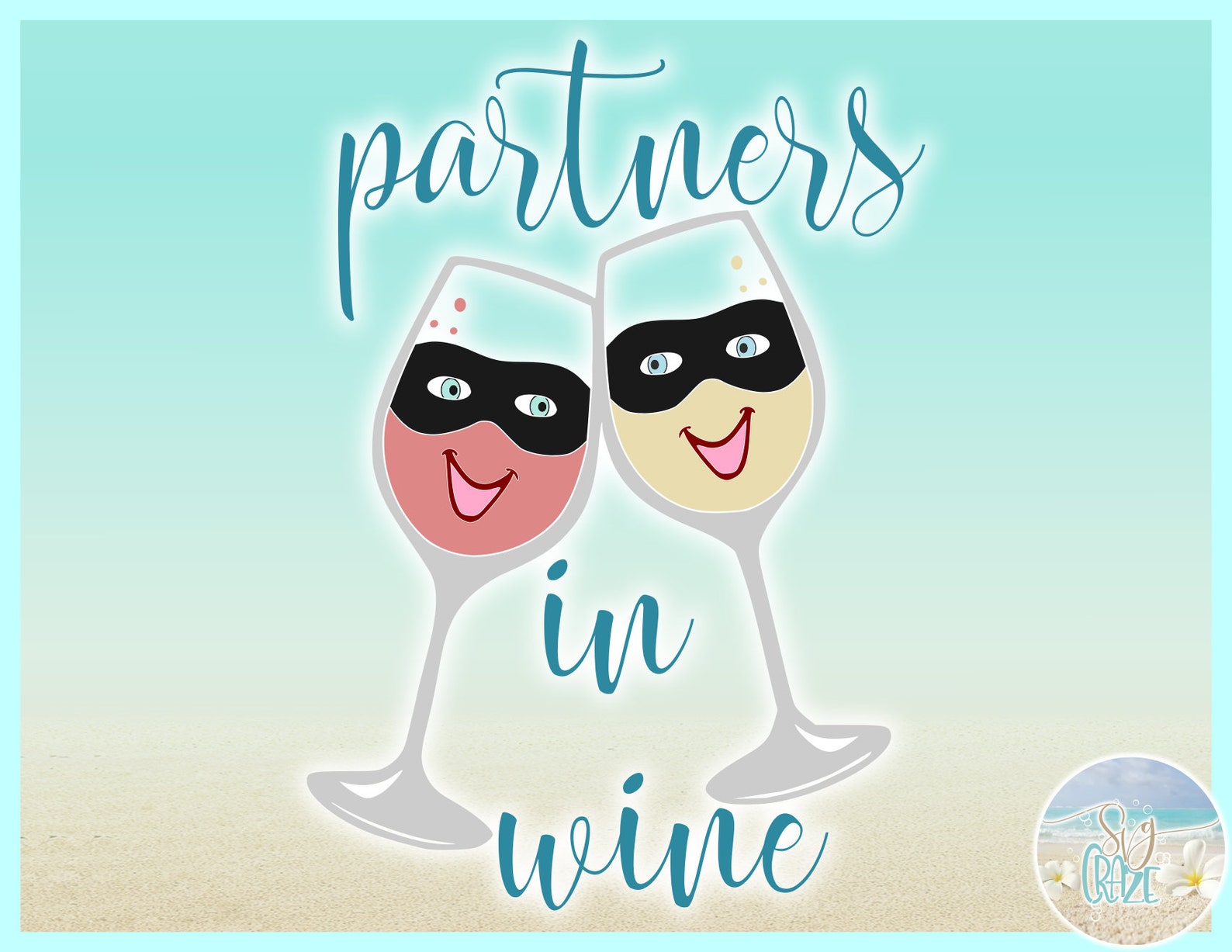 Partners in Wine Quote SVG Files for Cricut Silhouette | Etsy
