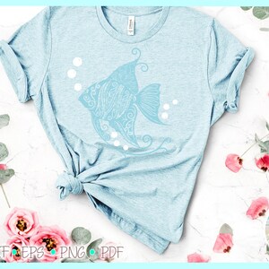 Angel Fish Mandala Zentangle SVG Files for Cricut Silhouette - Dxf Eps ...