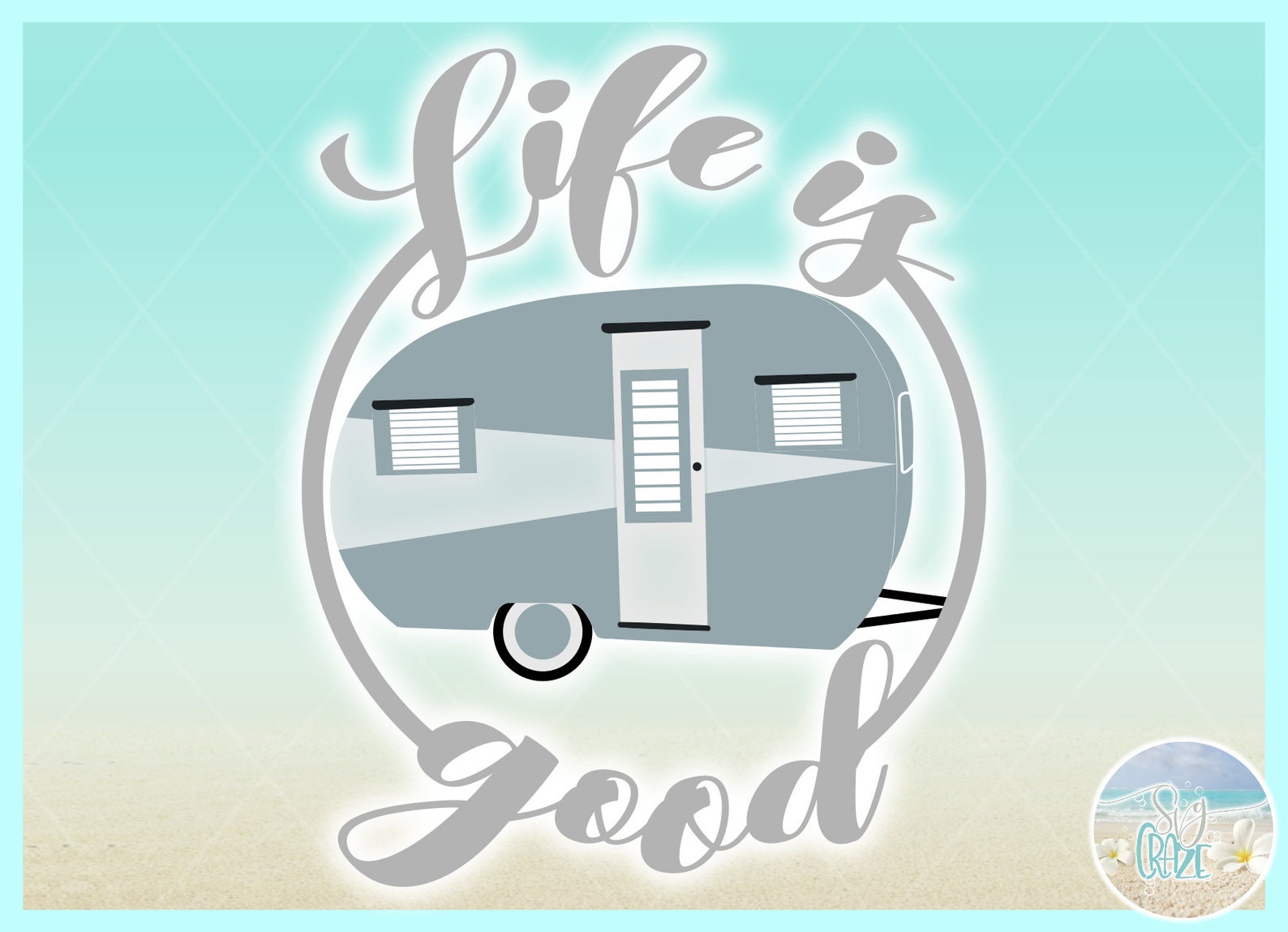 Life is Good Quote With Camper SVG Files for Cricut Silhouette - Etsy