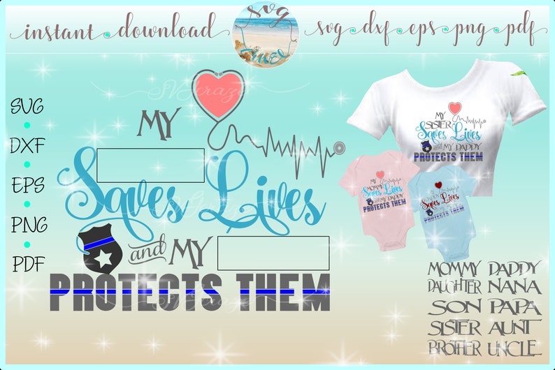 Saves and Protect Police Quote Template Included SVG Files | Etsy