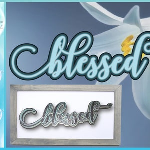 3D Layered Design - Blessed Multi Layered SVG Files for Cricut ...