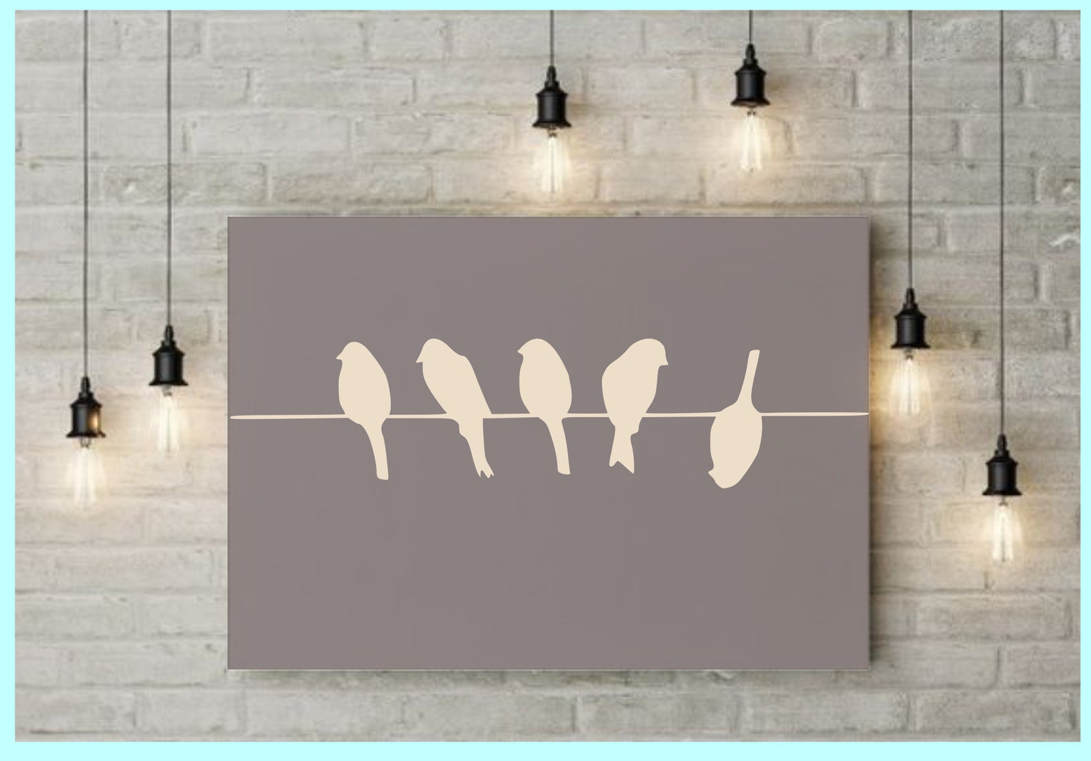 Birds on Straight Wire SVG Files for Cricut Silhouette Dxf - Etsy