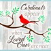 Cardinals Appear When Loved Ones Are Near Christmas Memorial Quote SVG ...