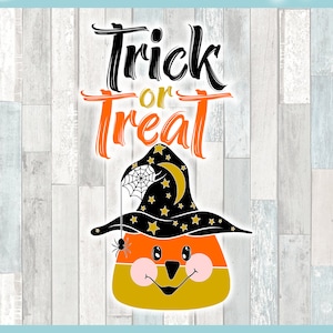 Trick or Treat Halloween Candy Corn Witch Hat SVG Dxf Eps Pdf PNG Files ...