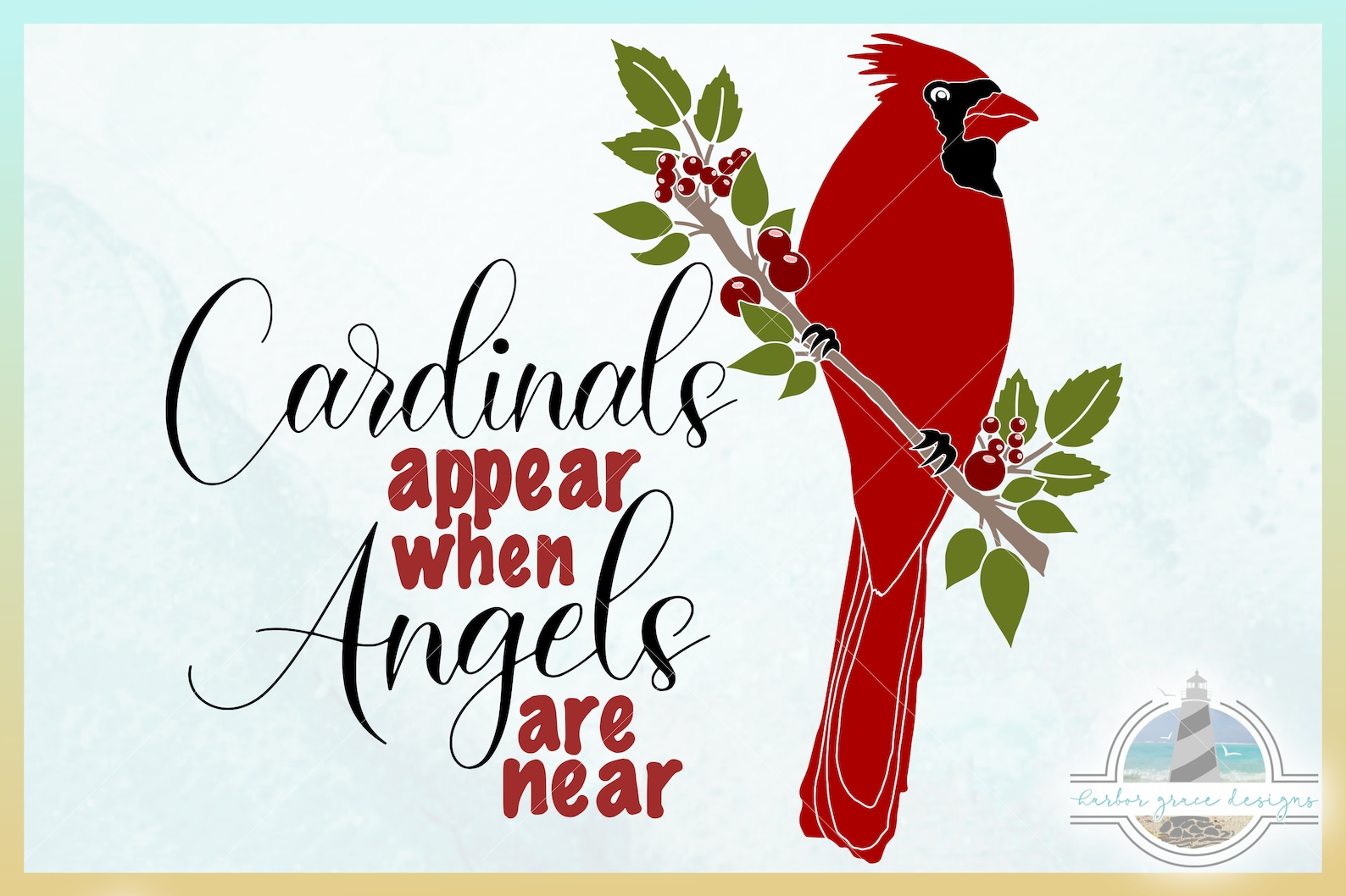 Cardinal Memorial Quote SVG Bundle Christmas Cardinal SVG - Etsy