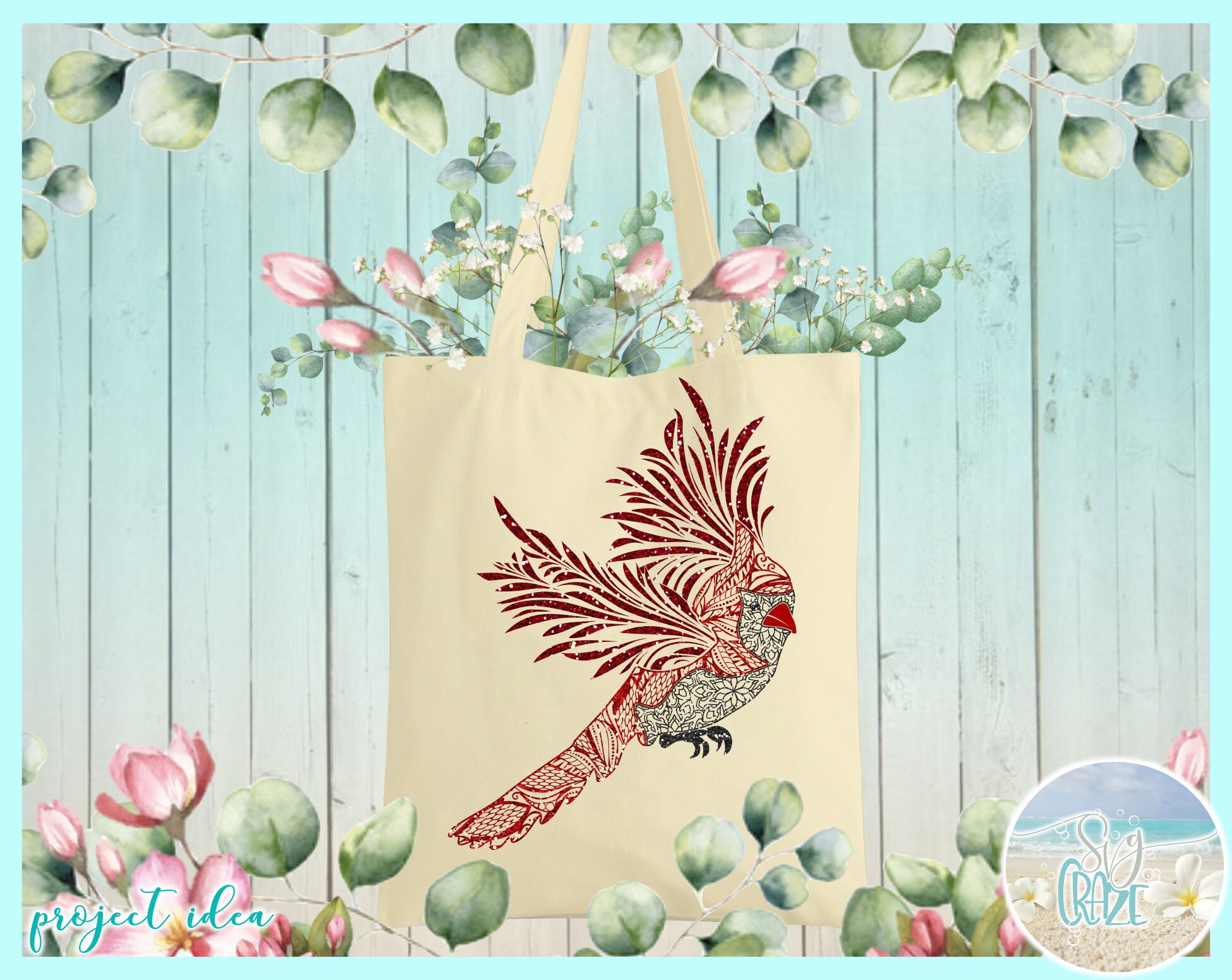 Cardinal Mandala Zentangle SVG Files for Cricut Silhouette - Etsy Canada