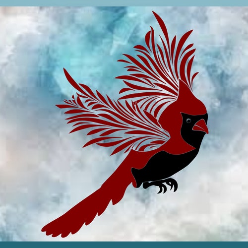 Cardinal Mandala Zentangle SVG Files for Cricut Silhouette - Etsy