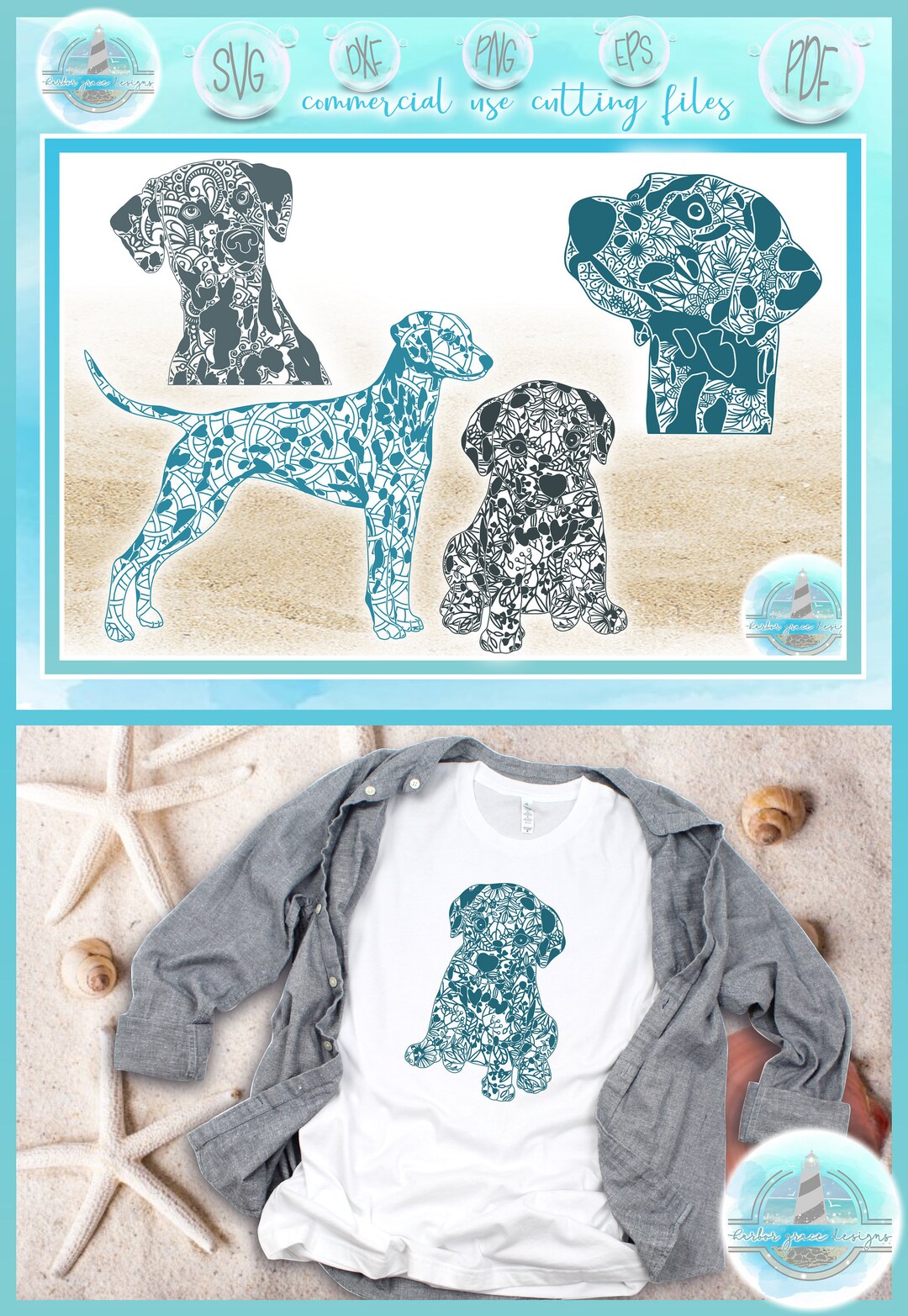 Dalmation Dog Mandala Zentangle SVG Files for Cricut Silhouette - Dxf ...