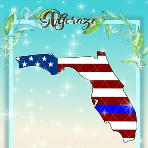 Florida Police Flag SVG Files for Cricut Silhouette - Dxf Eps Pdf Png ...