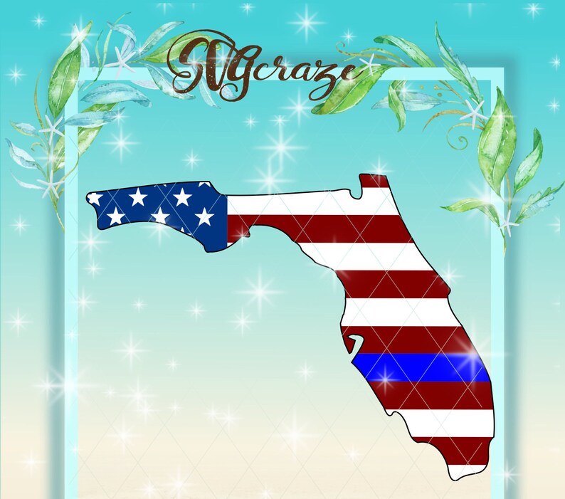 Florida Police Flag SVG Files for Cricut Silhouette - Dxf Eps Pdf Png ...