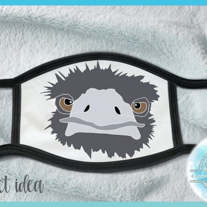 Ostrich Face Mask SVG Files for Cricut Silhouette - Dxf Eps Pdf Png ...