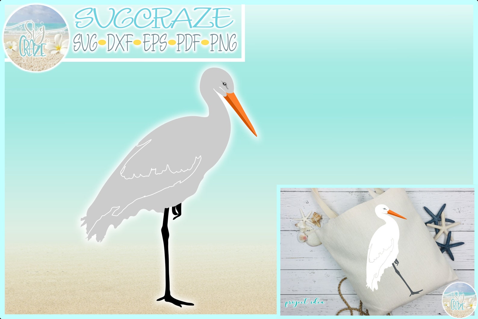 Stork SVG Files for Cricut Silhouette Dxf Eps Pdf Png - Etsy