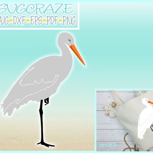 Stork SVG Files for Cricut Silhouette - Dxf Eps Pdf Png Included - Etsy
