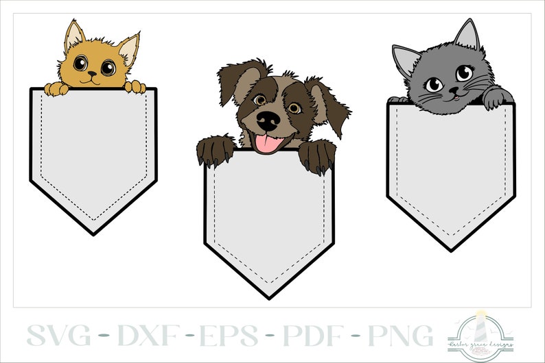 Animal Peeking From Pocket SVG Bundle, Pocket Animal SVG Bundle, Pocket ...
