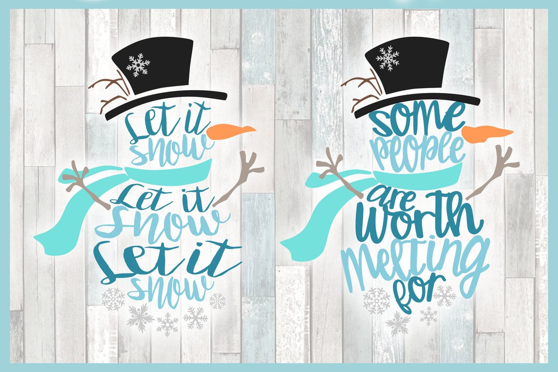 Snowman Quotes Bundle SVG Files for Cricut Silhouette Dxf | Etsy