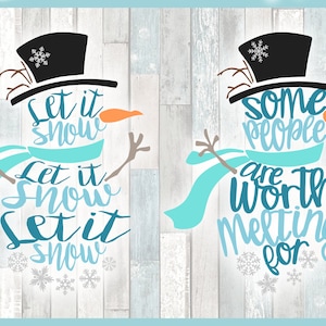 Snowman Quotes Bundle SVG Files for Cricut Silhouette - Dxf Eps Pdf Png ...