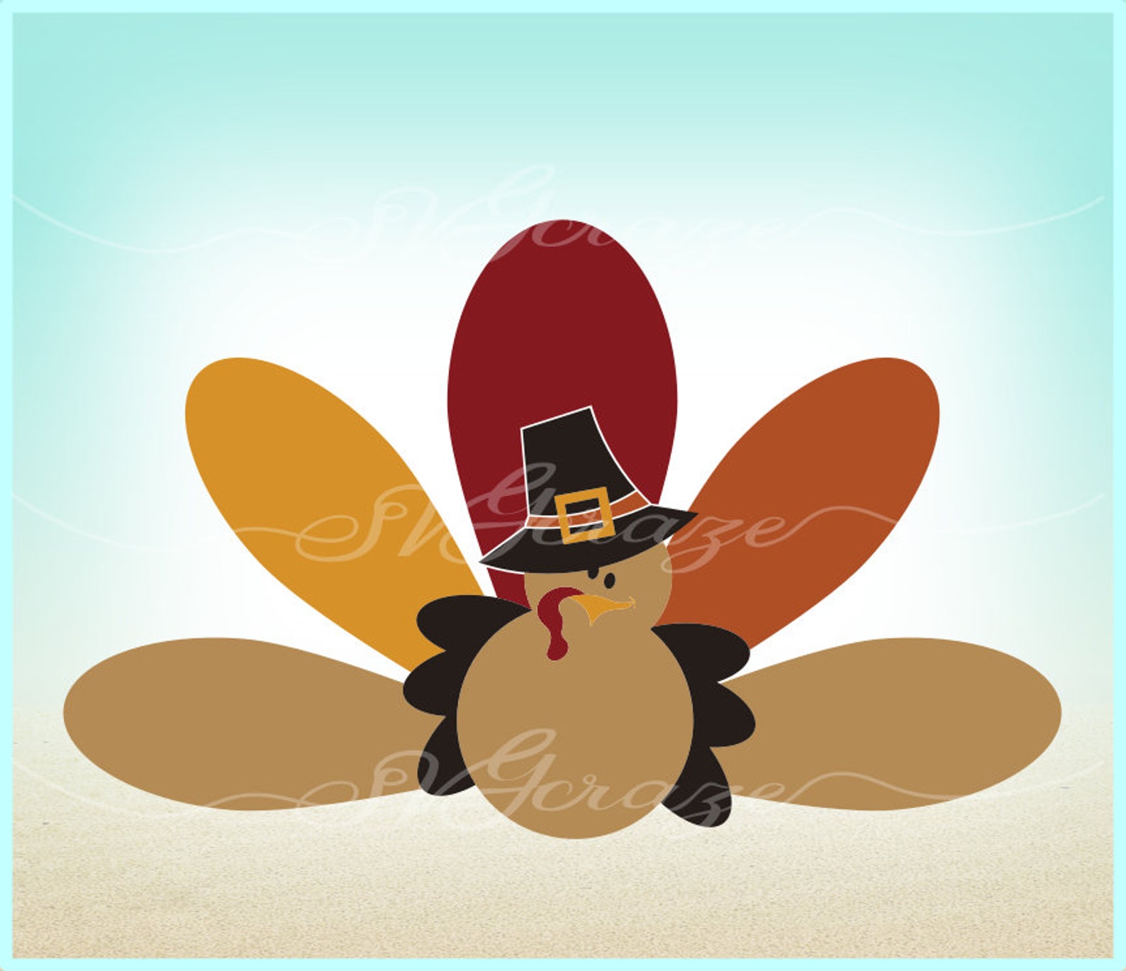 Thanksgiving Turkey SVG Files for Cricut Silhouette Dxf Eps - Etsy