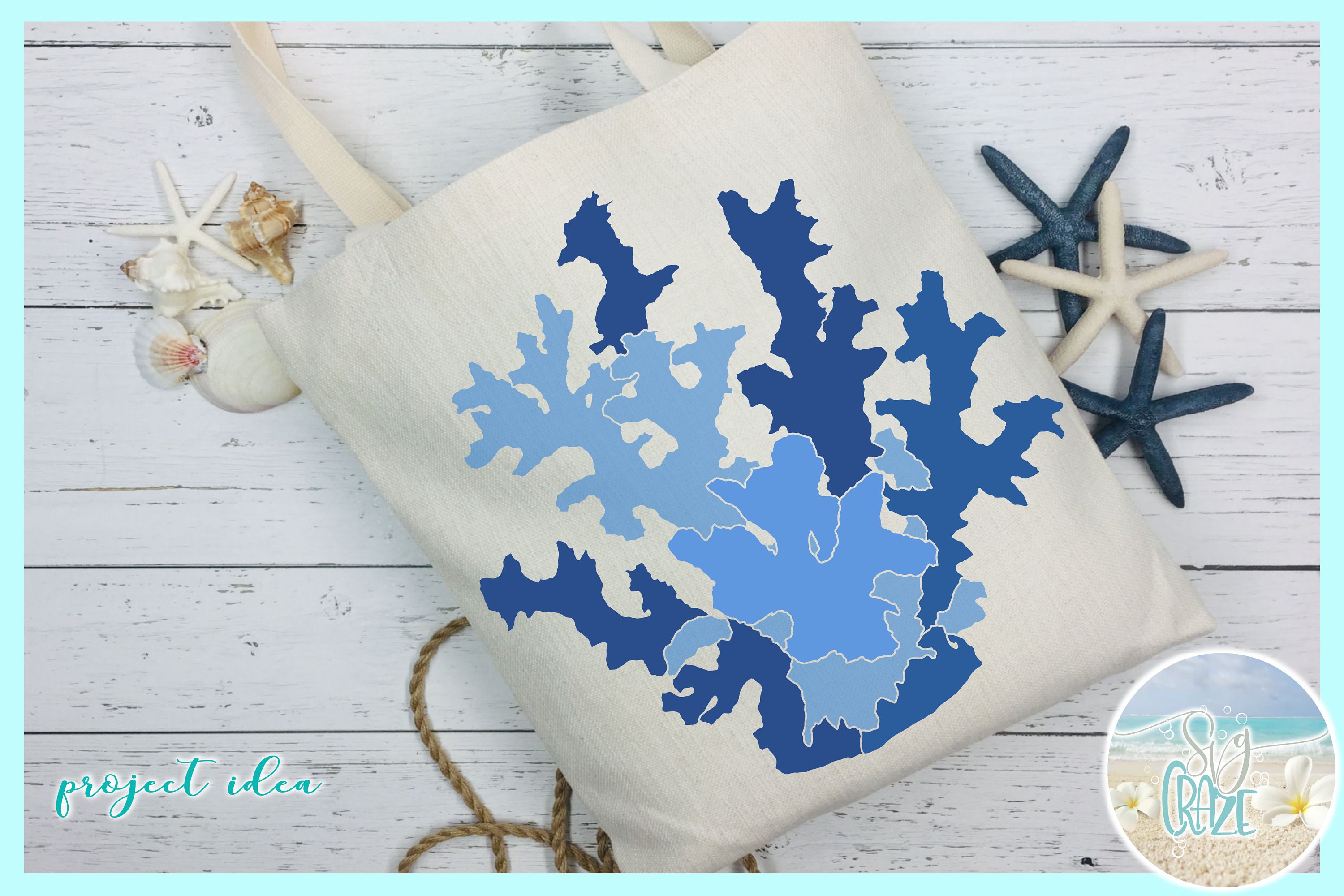 Coral Reef SVG Dxf Eps Pdf PNG Files for Cricut Silhouette, Sublimation ...