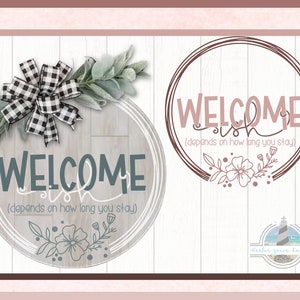 Funny Front Door Signs SVG Bundle, Sarcastic Door Sign Quotes, Round ...