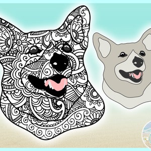 Corgi Dog Mandala Zentangle SVG Files for Cricut Silhouette - Dxf Eps ...