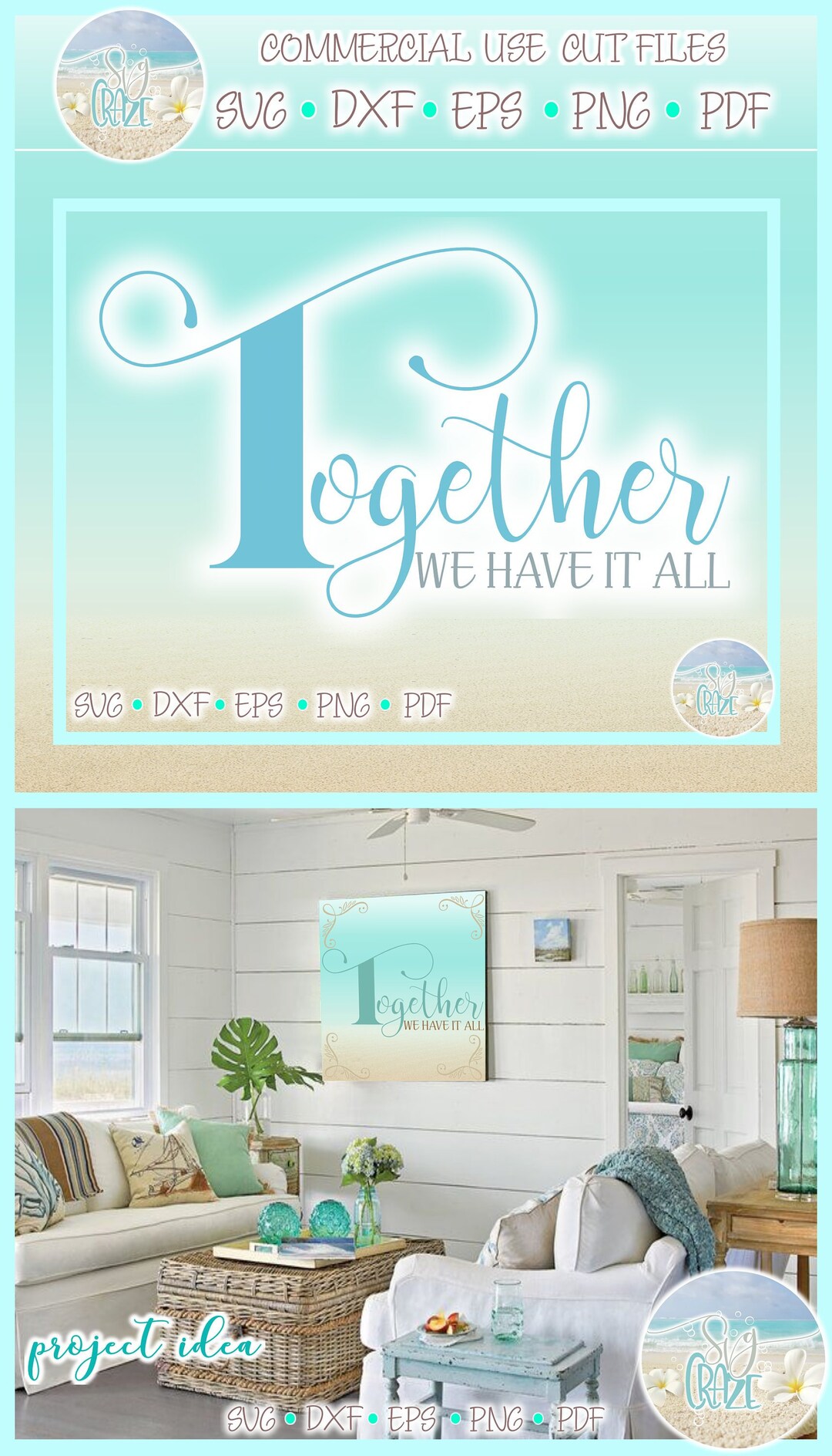 Together We Have It All Quote SVG Files for Cricut Silhouette - Etsy