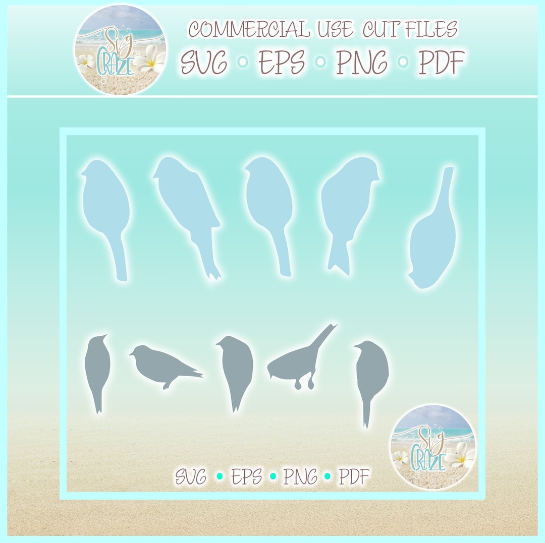 Birds Silhouettes SVG Files for Cricut Silhouette - Dxf Eps Pdf Png ...