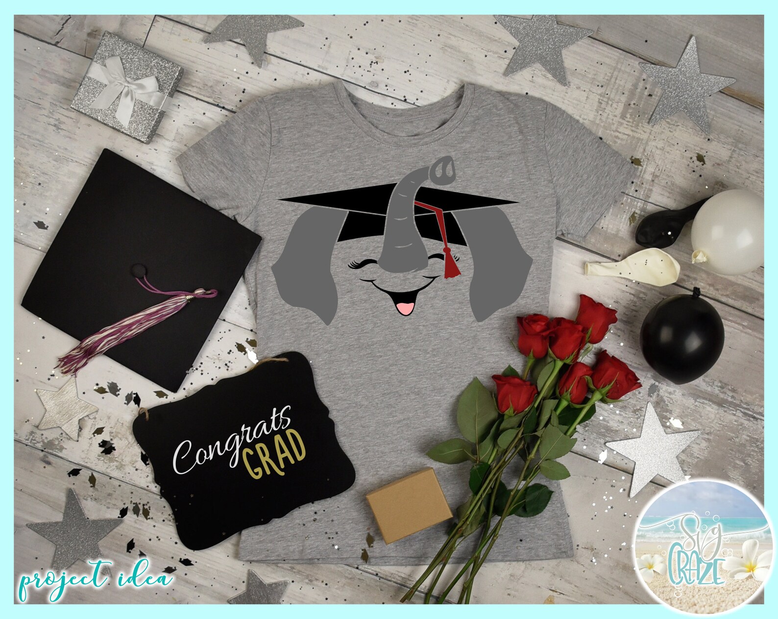 Elephant Face With Graduation Cap Seniors 2019 SVG Files for - Etsy