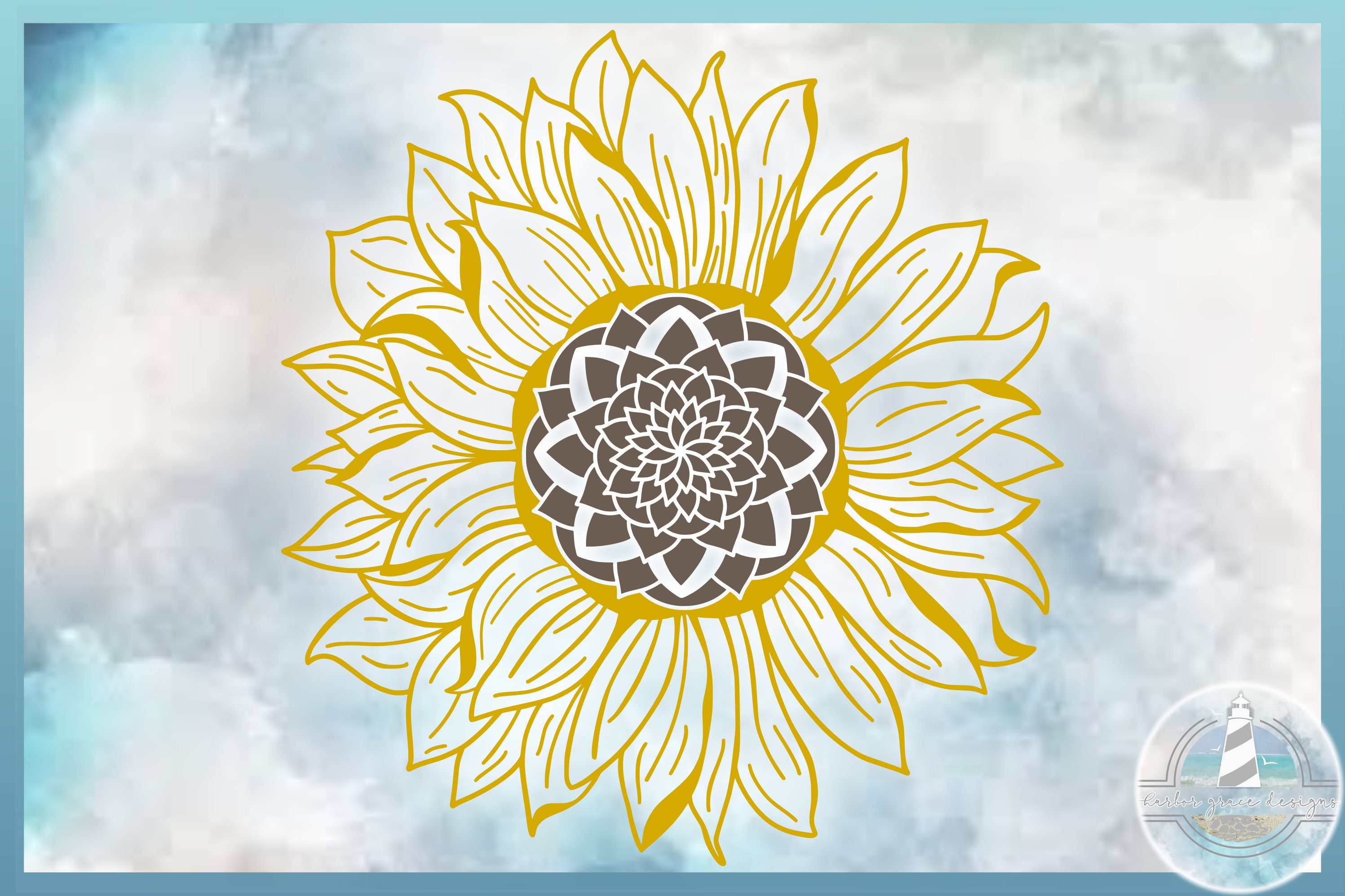 Sunflower SVG Flower Svg Floral Svg Blossom SVG Dxf Eps - Etsy