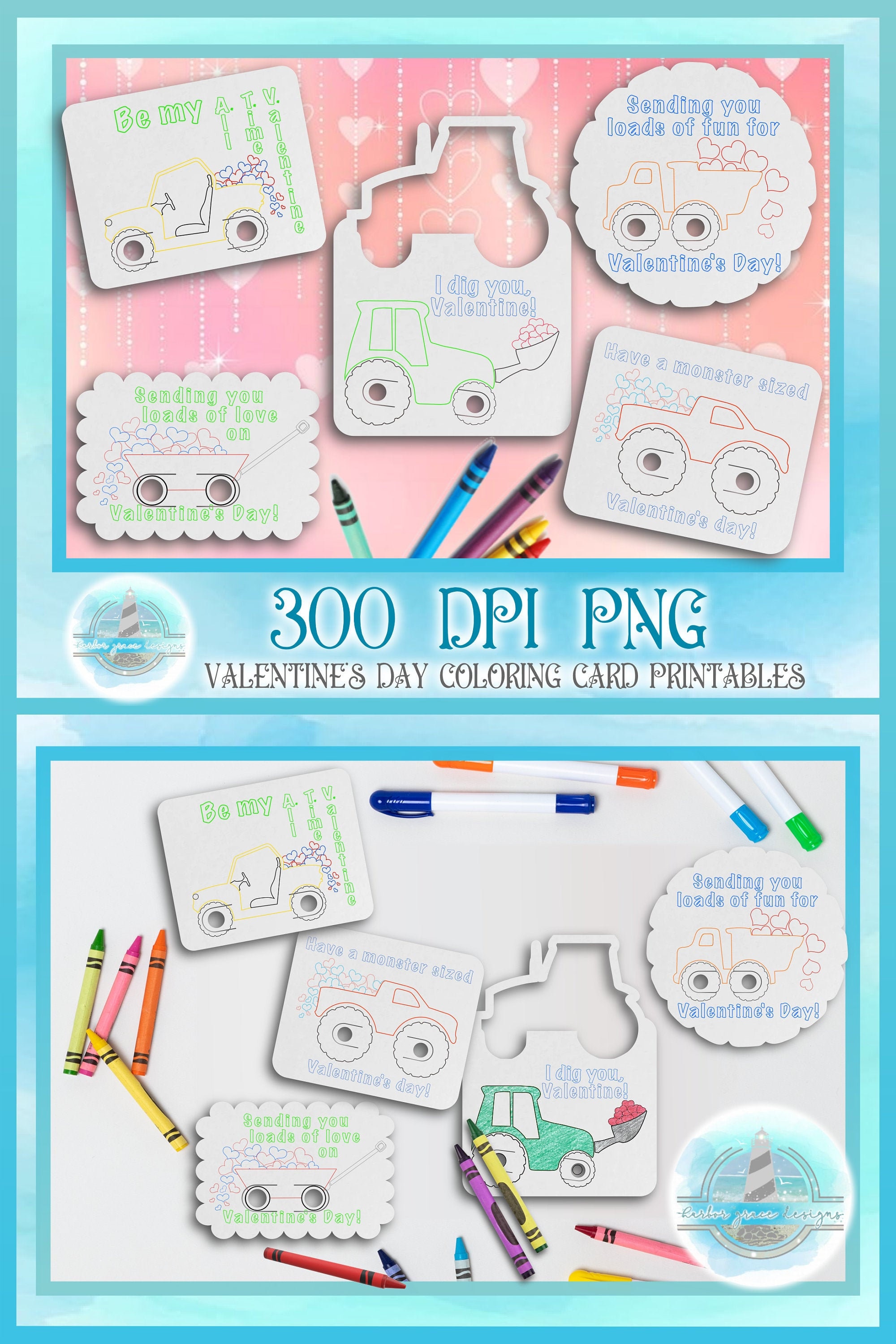 Boys Valentines Day Printable and Single Line Drawing Coloring - Etsy