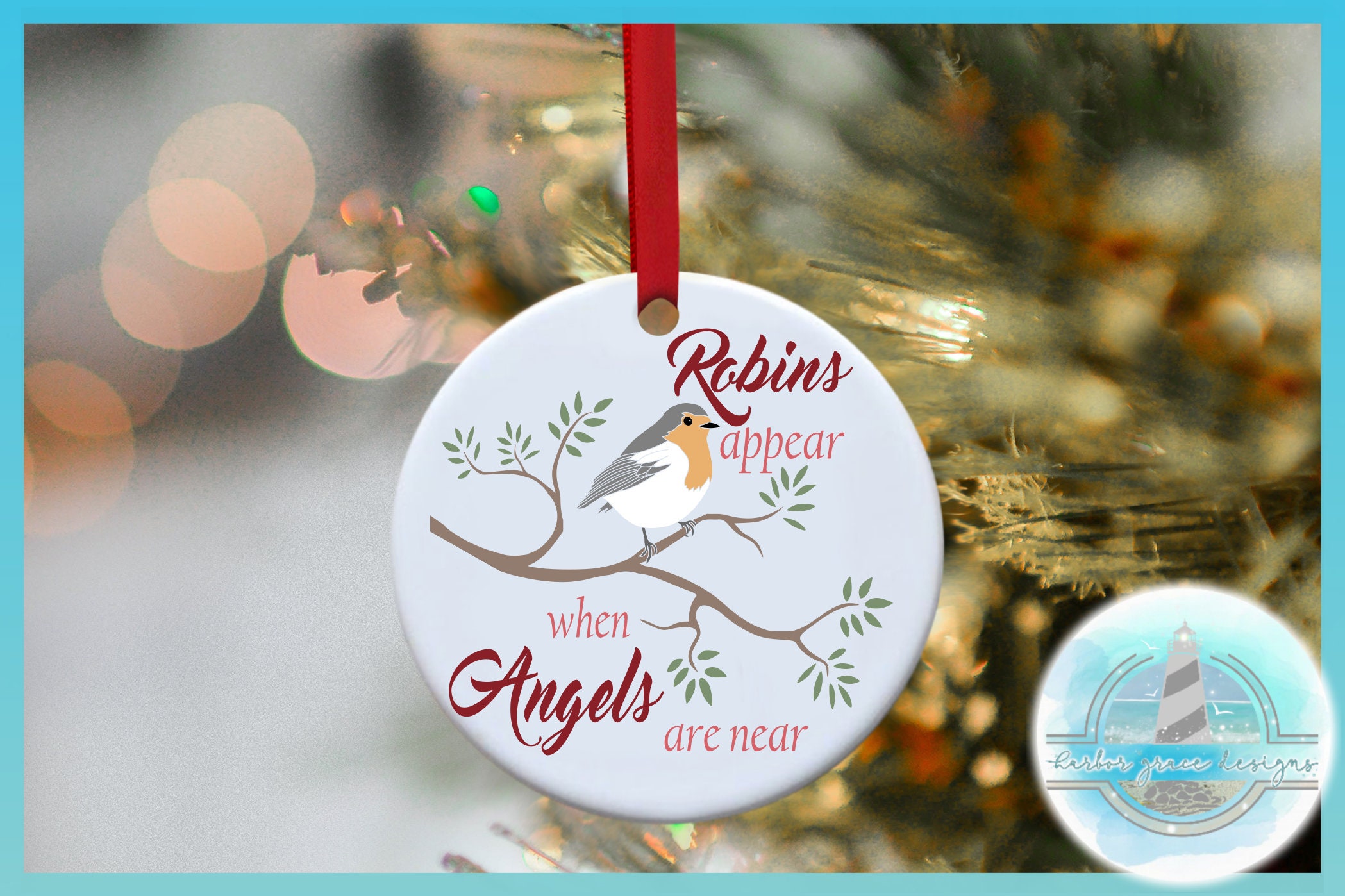 Robins Appear When Angels Are Near Memorial Quote SVG Files - Etsy