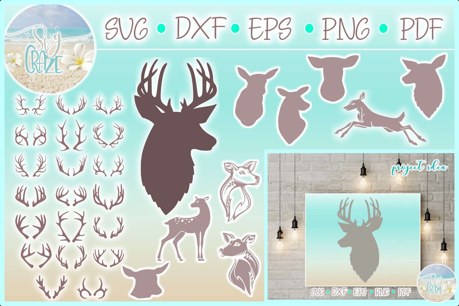 Make Your Own Deer and Buck Bundle SVG Files for Cricut | Etsy