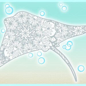Sting Ray Mandala Zentangle SVG Files for Cricut Silhouette - Dxf Eps ...