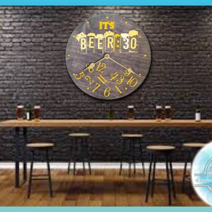 It's Beer Thirty Funny Clock Quote Round Sign SVG Files for Cricut ...