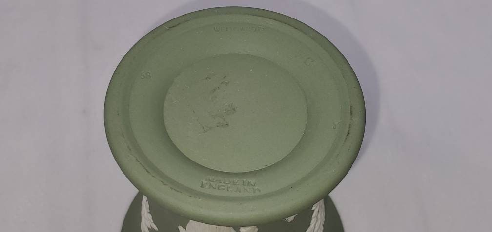 Wedgwood Sage Green Jasperware 4 Inch Posy Pot Flared Trumpet Vase ...