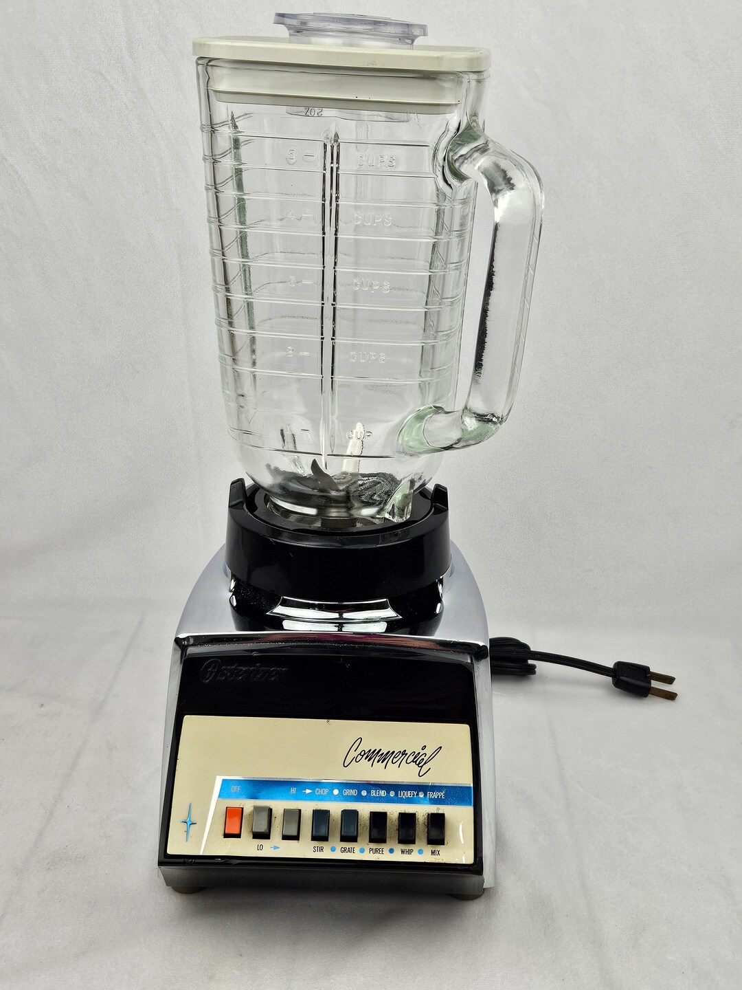 Vintage Osterizer Commercial Blender Chrome and Black and Beige, 5 Cup ...