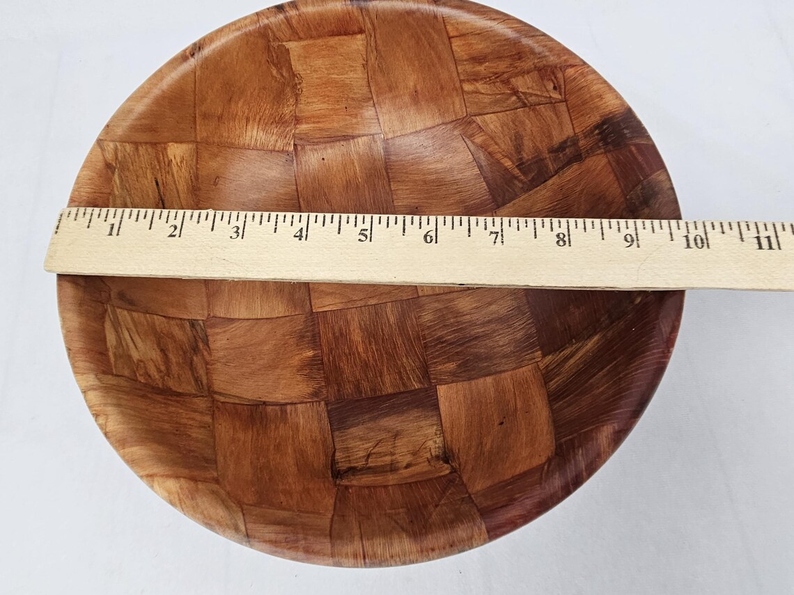 Vintage Large Wooden Salad Bowls, Set of Five, 10 Inch Diameter ...