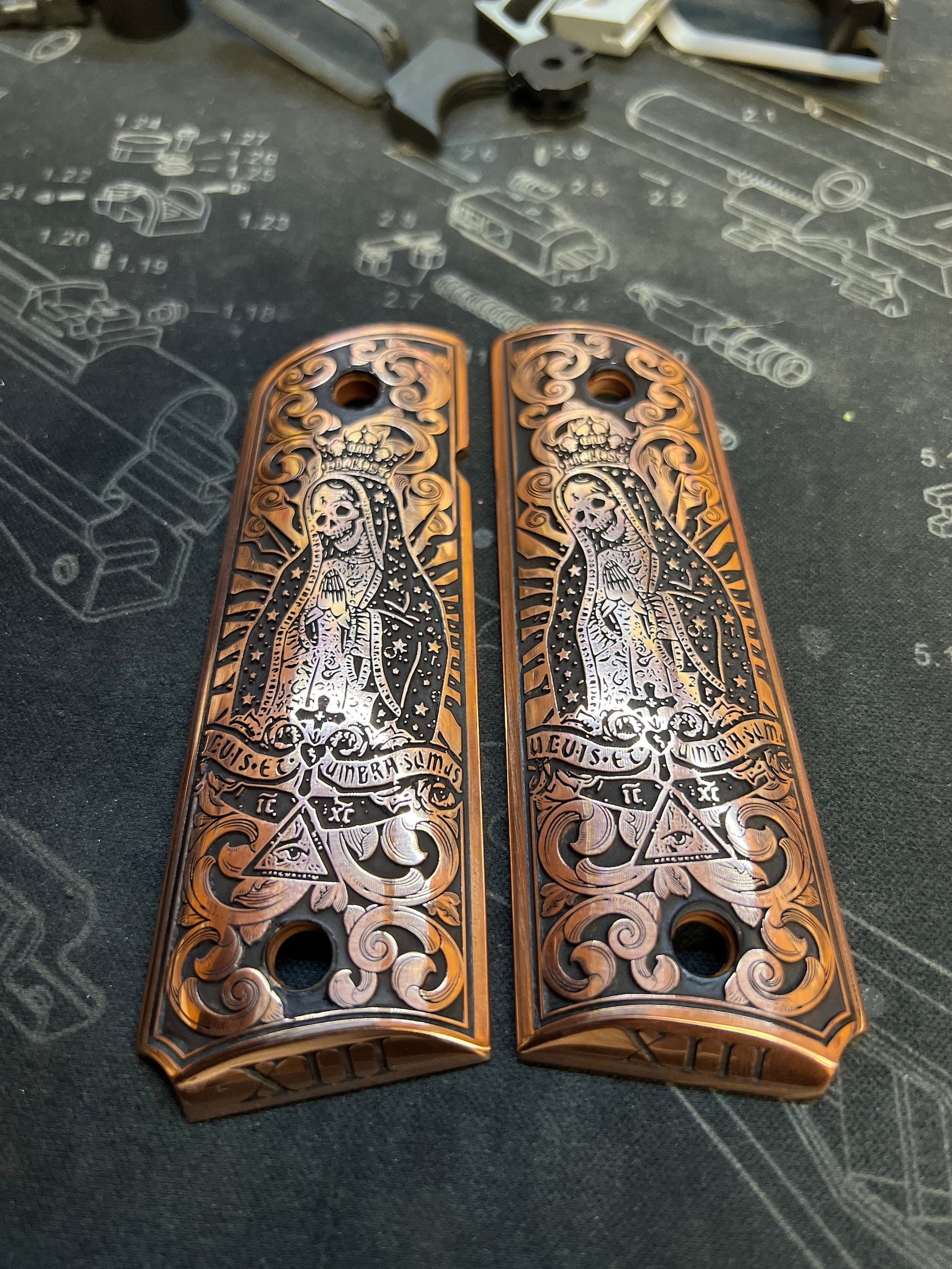 Ezcad2 1911 Grip Pattern (la Santa Muerte)svg Format Included - Etsy