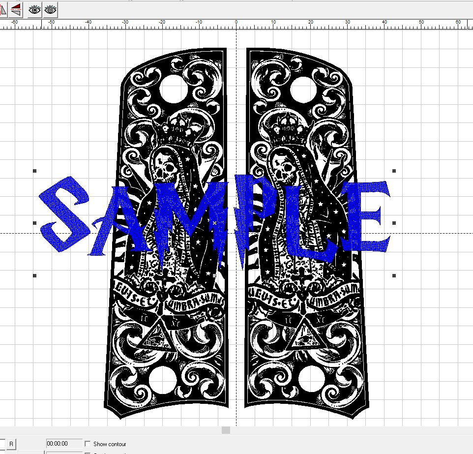 Ezcad2 1911 Grip Pattern (la Santa Muerte)svg Format Included - Etsy