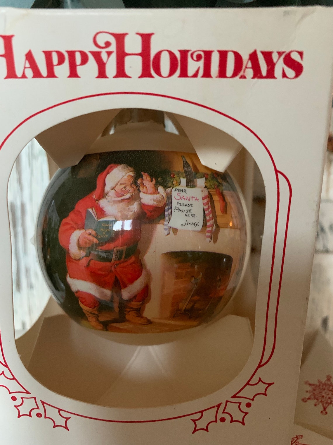 Vintage Coca Cola Ornament With Santa in Box C1963 Coca - Etsy