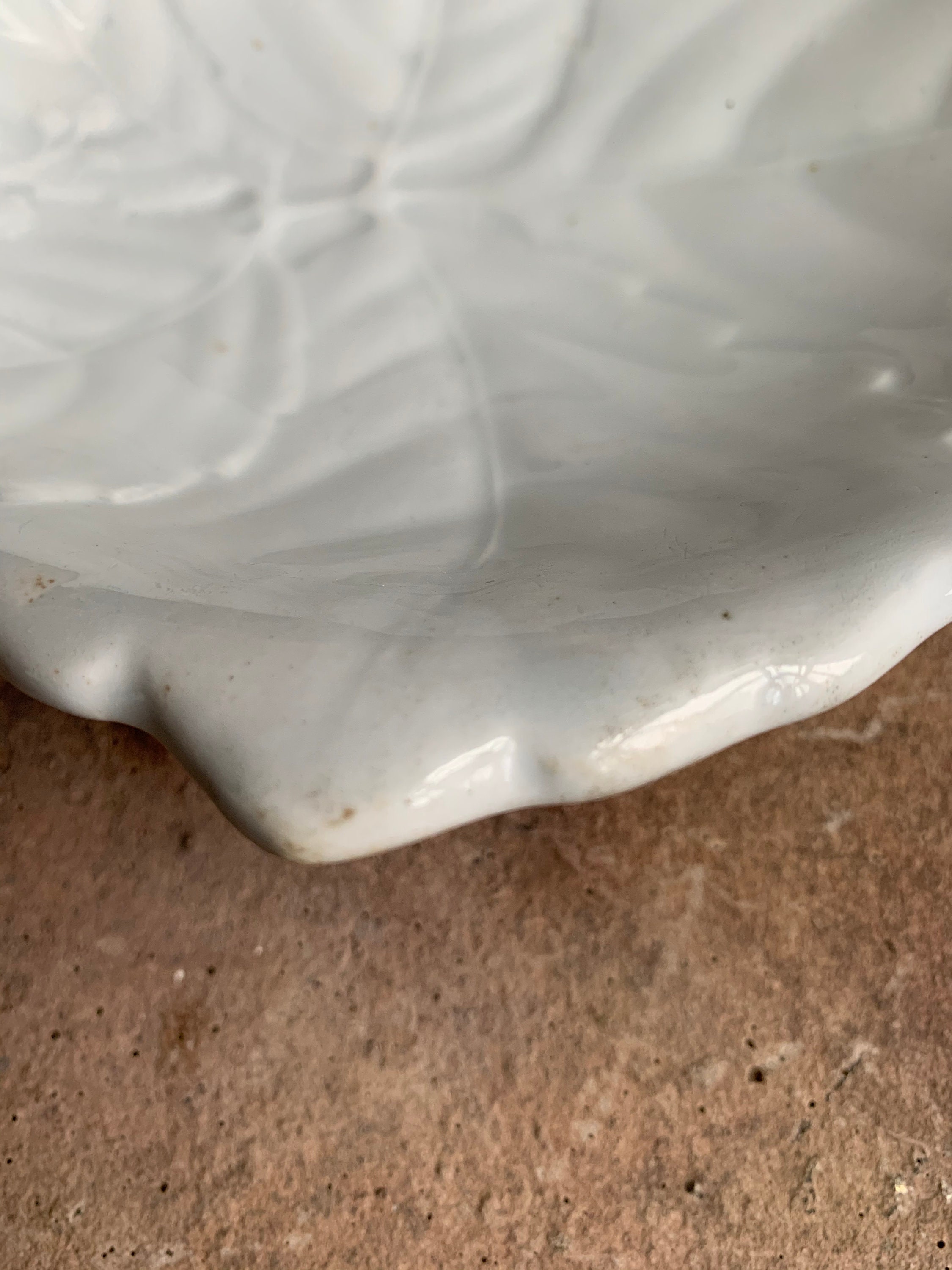 RARE! ~ Early Antique White Ironstone Relish Dish by W Baker and Co ...
