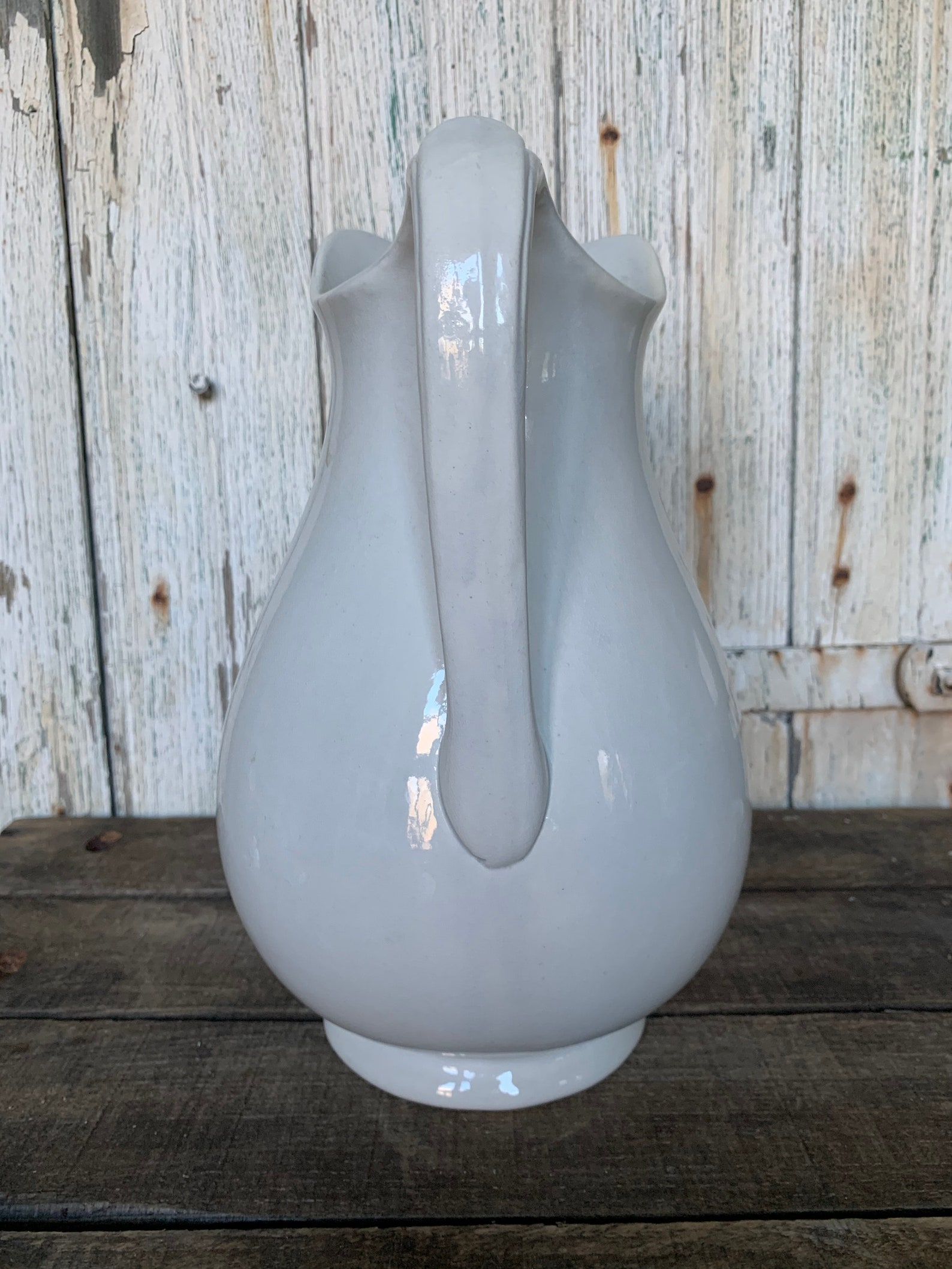 White Ironstone Pitcher by Cook and Hancock Ewer C1890 | Etsy