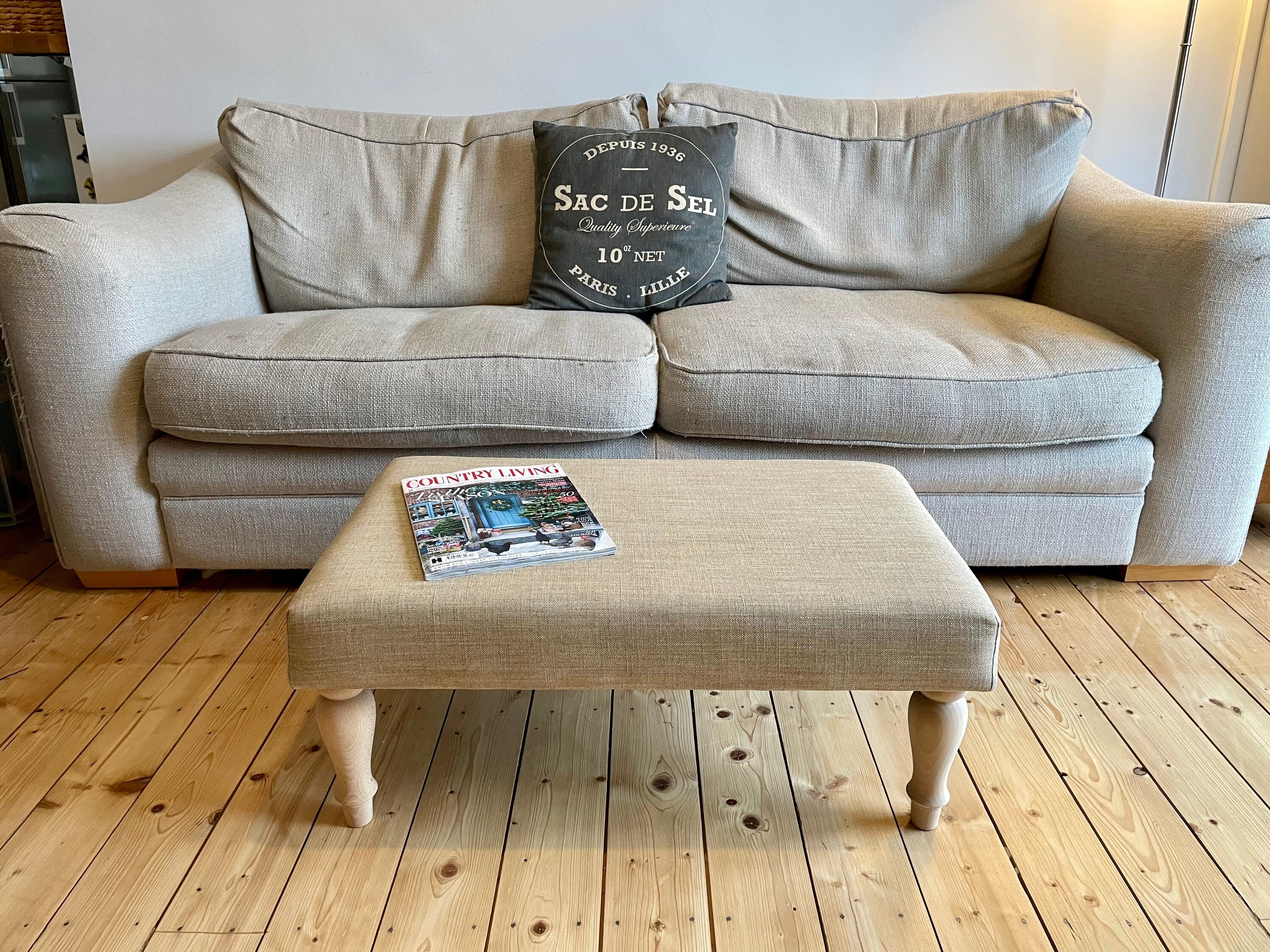 Large Footstool Upholstered Coffee Table Foot Stool - Etsy UK